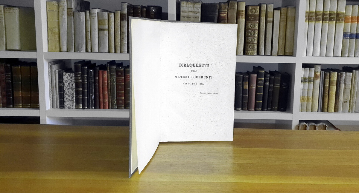 Monaldo Leopardi - Dialoghetti sulle materie correnti - Modena, Gennaio ...