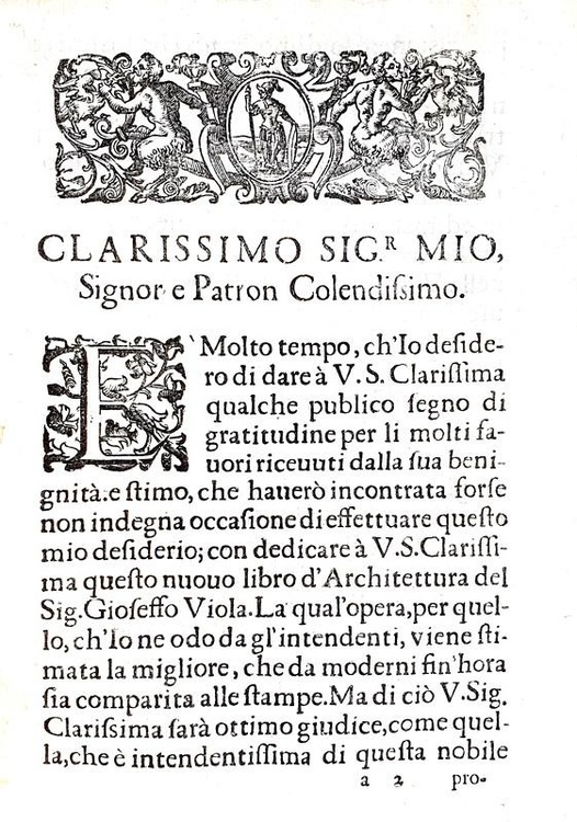 Giuseppe Viola Zanini - Della architettura - Padova 1629 (rara prima ...