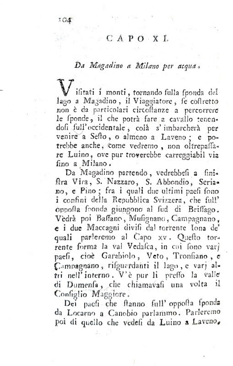 Carlo Amoretti - Viaggio da Milano ai tre laghi Maggiore, di Lugano e ...