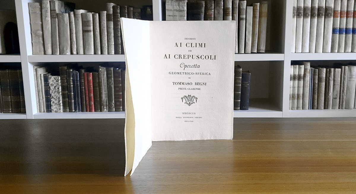 Tommaso Begni - Intorno ai climi ed ai crepuscoli - 1814 (rara prima ...