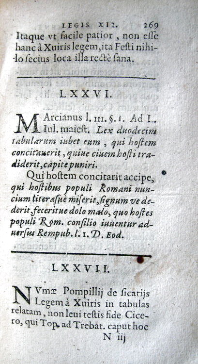 Theodorus Marcilius - Legis XII tabularum collecta - Parisiis 1603