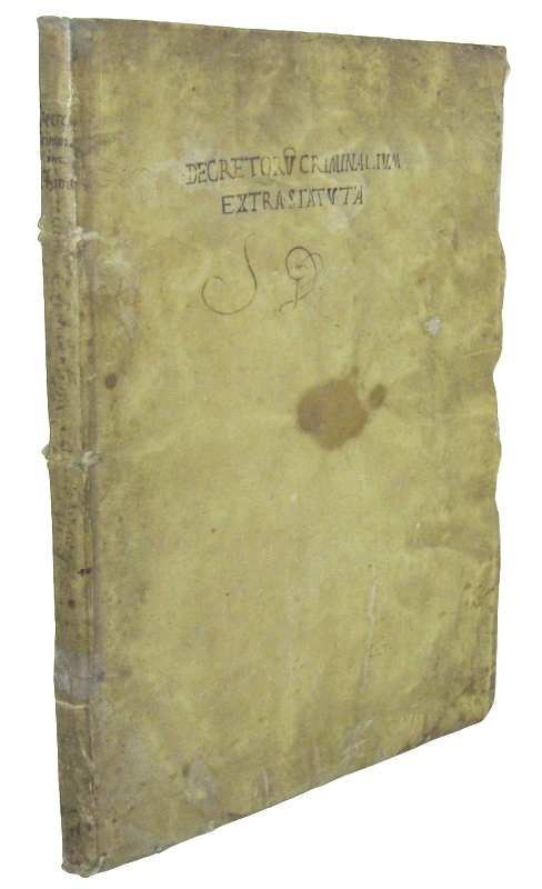 Decretorum criminalium extra statuta - Genova - fine XVI secolo ...