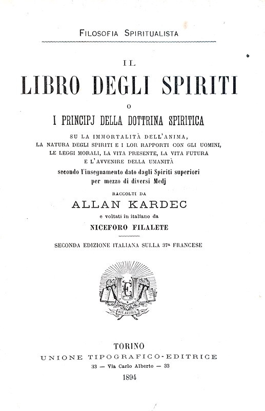 Allan Kardec - Il libro degli spiriti o i principi della dottrina ...