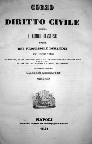 Alexandre Duranton - Corso di diritto civile - 1841-45